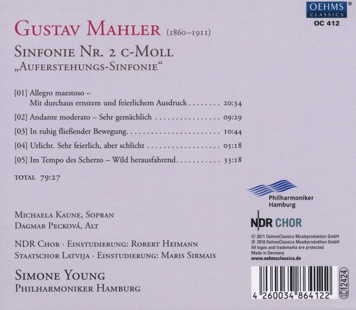 Michaela Kaune, Dagmar Pecková, Philharmoniker Hamburg, Simone Young ...