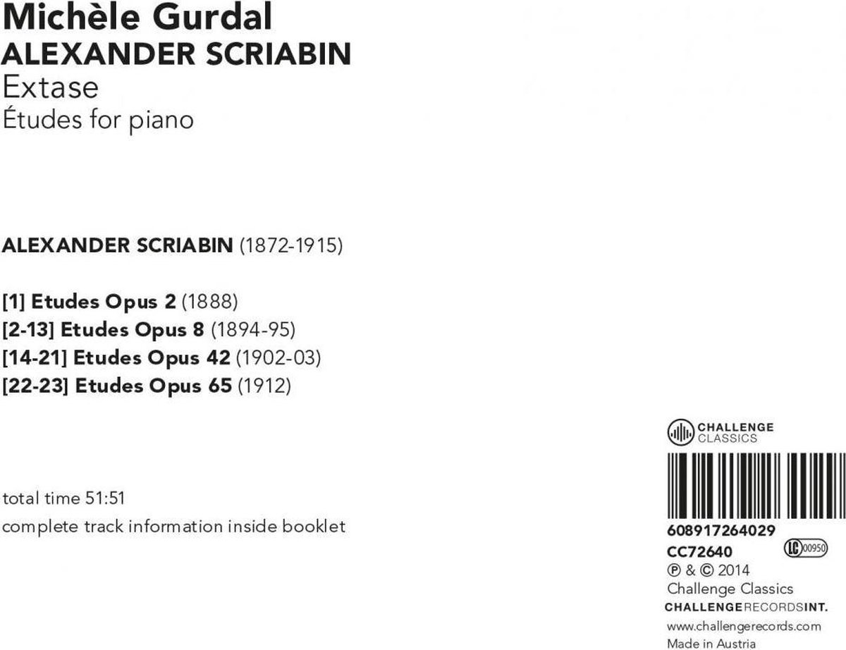 Etudes, Michele Gurdal | CD (album) | Muziek | bol.com