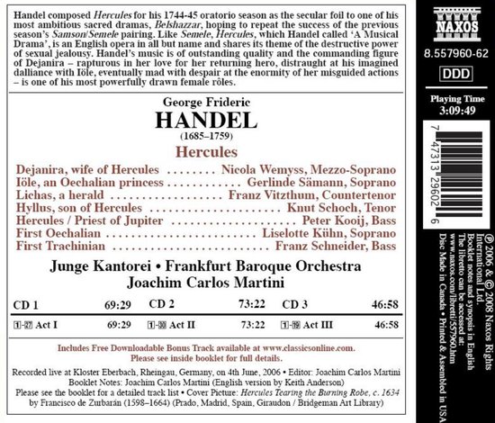 Handel: Hercules, Frankfurt Barockorchester | CD (album) | Muziek | bol.com