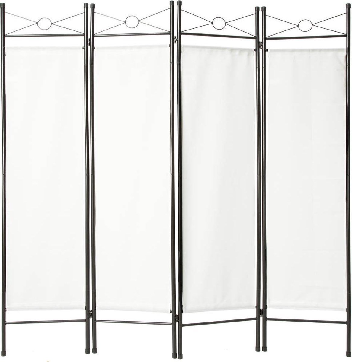 Tectake Kamerscherm Ruimteverdeler 180 X 160 X 2 5 Cm Kleur Wit