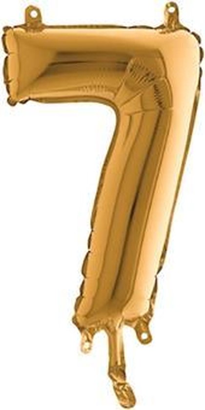 Folieballon - Cijfer 7 - Goud - Grabo balloon - 35cm | bol.com