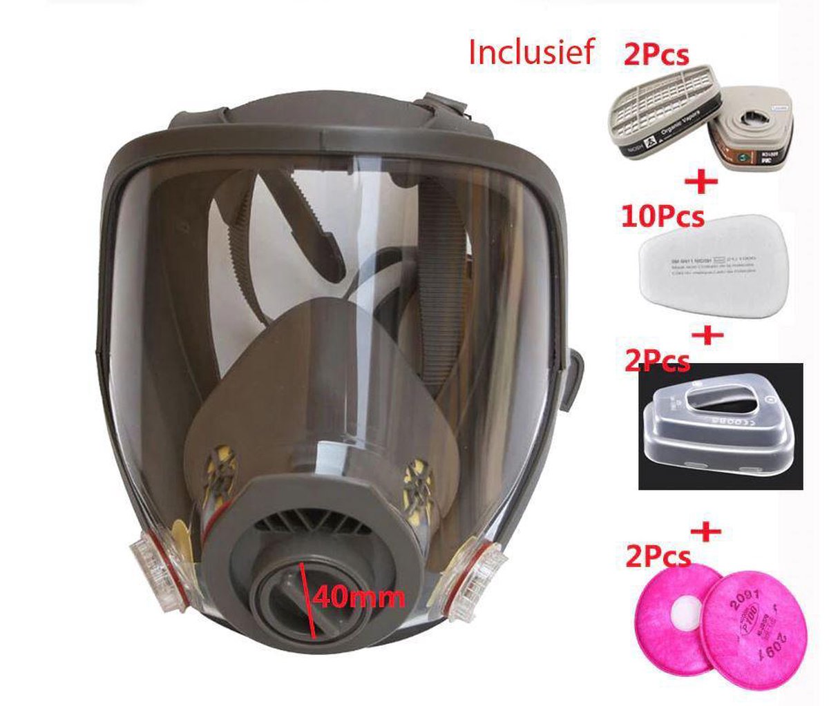 17 in 1 suite 6900 Volgelaatsmasker Gasmasker veiligheid masker een ...