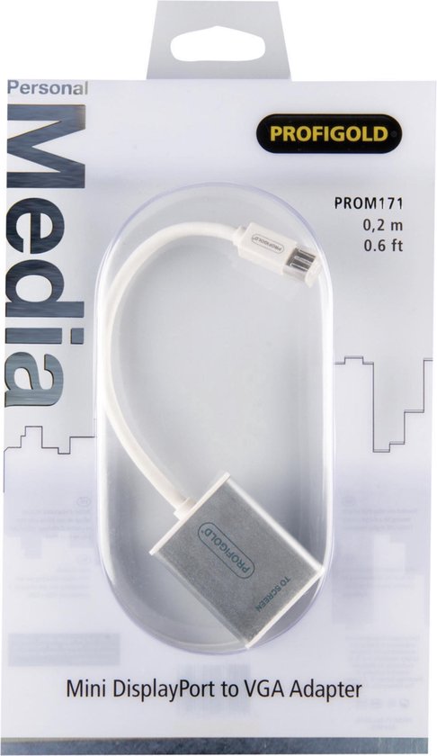 Profigold Mini-Displayport naar VGA omvormer kabel - 15 centimeter ...