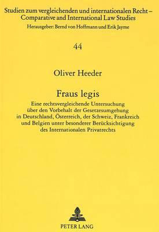Fraus Legis, Oliver Heeder | 9783631326534 | Boeken | bol.com