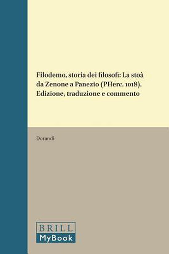 Philosophia Antiqua- Filodemo, storia dei filosofi, Tiziano Dorandi ...