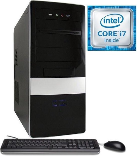 Tower PC Intel Core i7-8700 Six Core | 16GB | 240GB SSD | bol.com