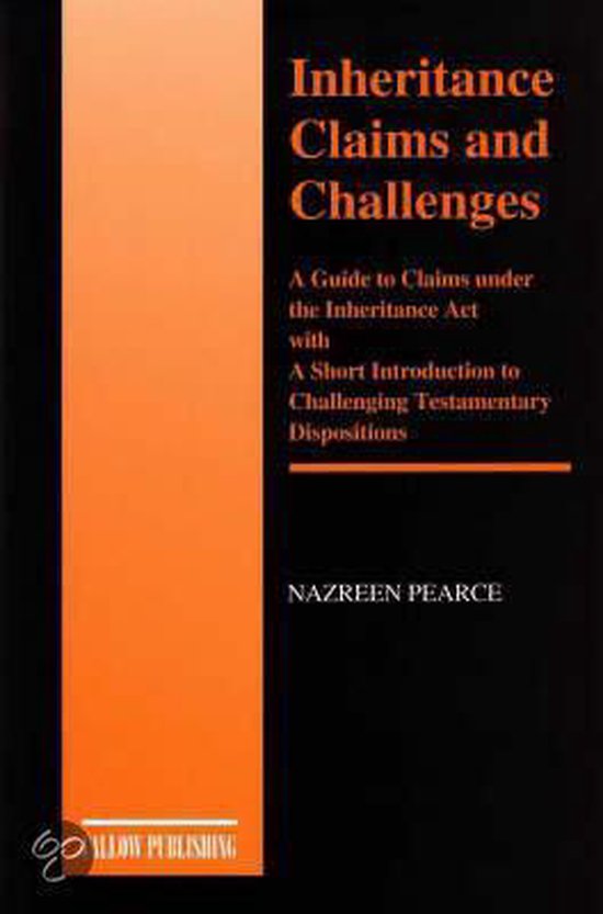 Inheritance Claims and Challenges, Nasreen Pearce | 9781898899716 ...