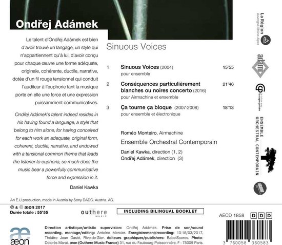 Romeo Monteiro - Ensemble Orchestral Contemporain - Adámek: Sinuous ...