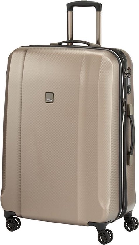 Titan Xenon Deluxe 4 Wheel Trolley L Champagne | bol