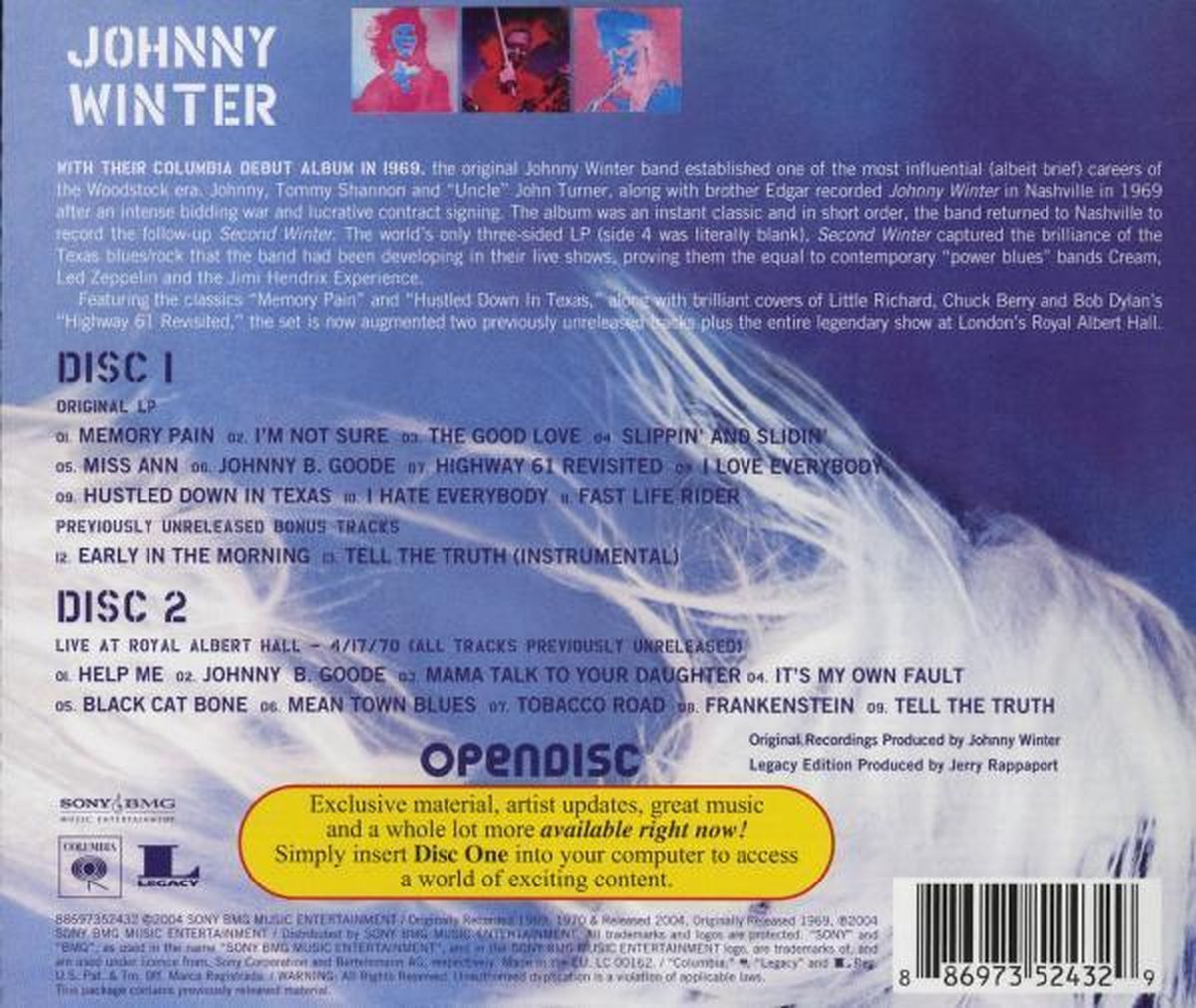 Second Winter, Johnny Winter | CD (album) | Muziek | bol.com