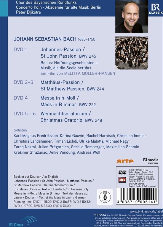 Chor Des Bayerischen Rundfunks, Peter Dijkstra - Johann Sebastian Bach ...