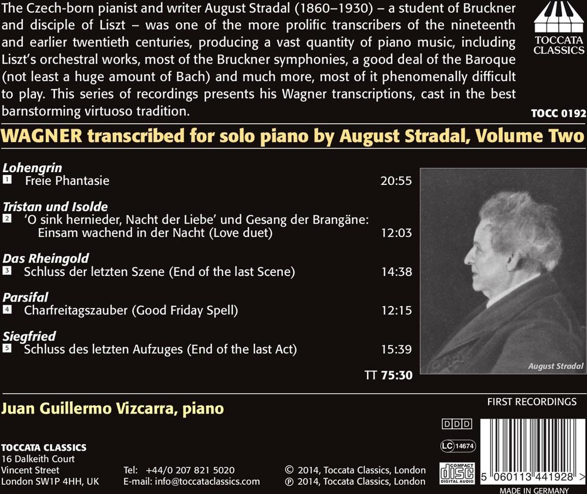 Juan Guillermo Vizcarra - Wagner Transcribed For Solo PianoBy August ...