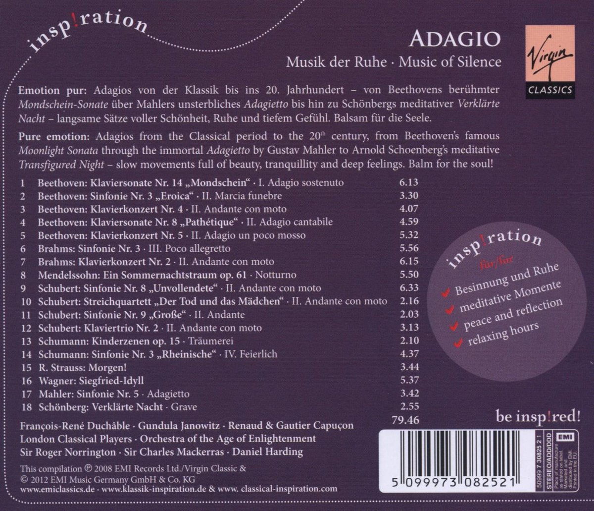 Adagio - Musik Der Ruhe / Musi, various artists | CD (album) | Muziek ...