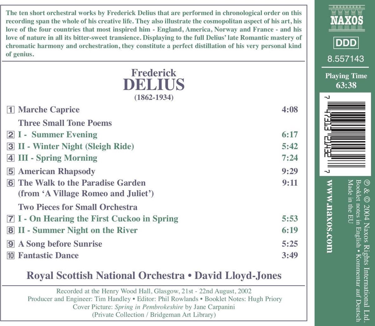 Royal Scottish National Orchestra, David Lloyd-Jones - Delius: On ...