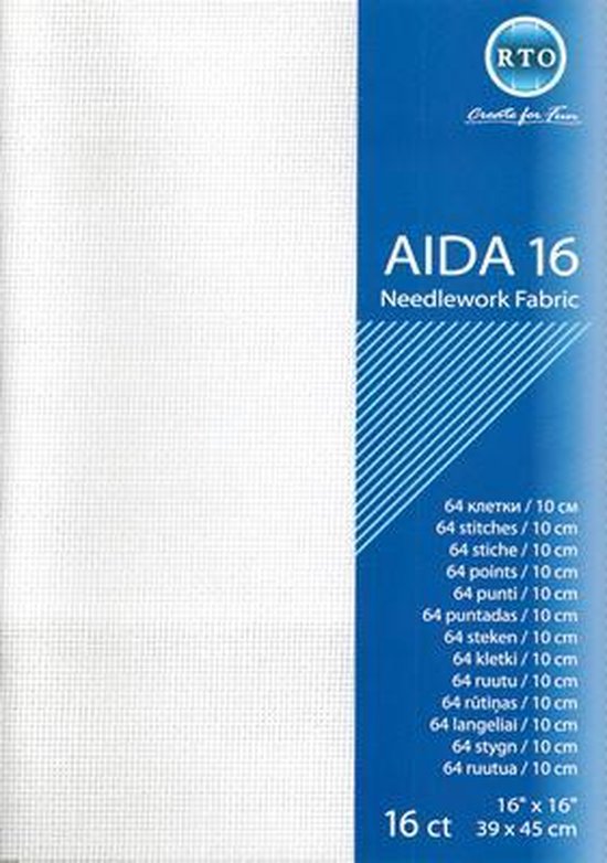 Borduurstof Aida 16 Count Wit | bol