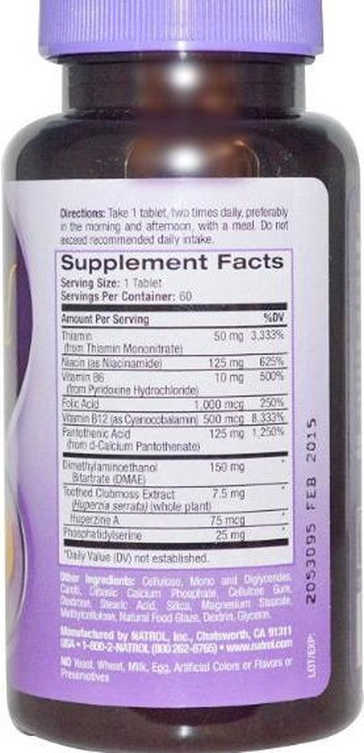Brainspeed Memory 60 Tablets Natrol