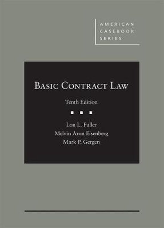American Casebook Series- Basic Contract Law | 9781683285694 | Lon L ...