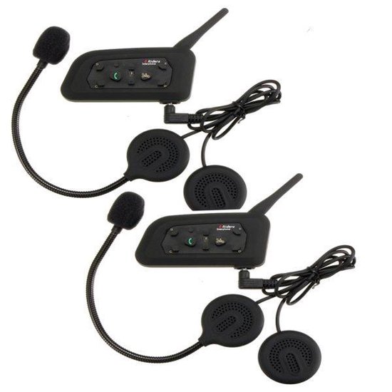2pcs 1000M Motorcycle Helmet Intercom Headset with Bluetooth Function ...