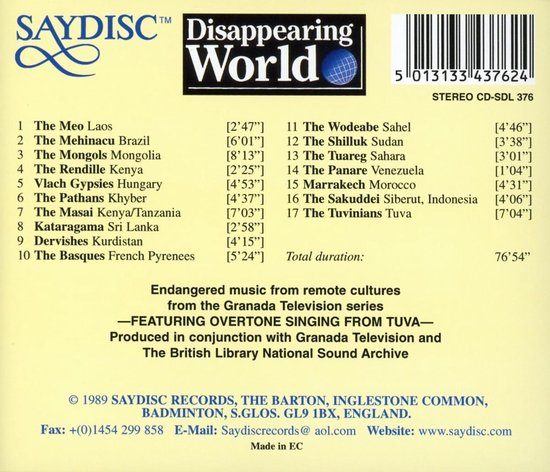 Various Artists - Disappearing World (CD), various artists | Muziek | bol