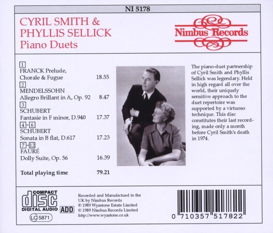Sellick Smith - Raure & Mendelssohn: Piano Duos (CD), Sellick Smith ...