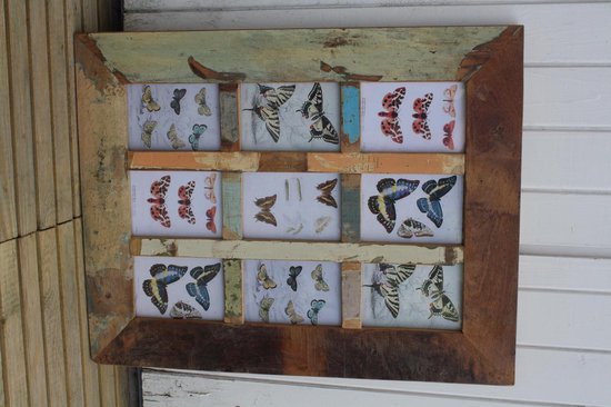 Otentic Design Sloophouten fotolijst 9-vaks | bol