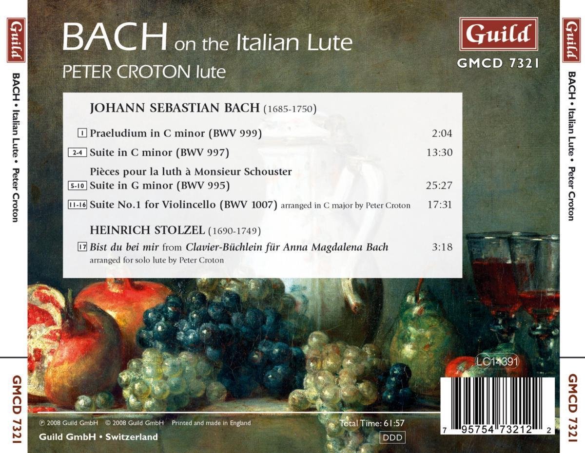 Bach On The Italian Lute, Peter Croton - Lute | CD (album) | Muziek ...