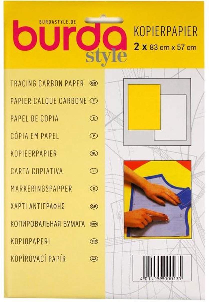 Burda karbon patroonpapier geel/wit | bol