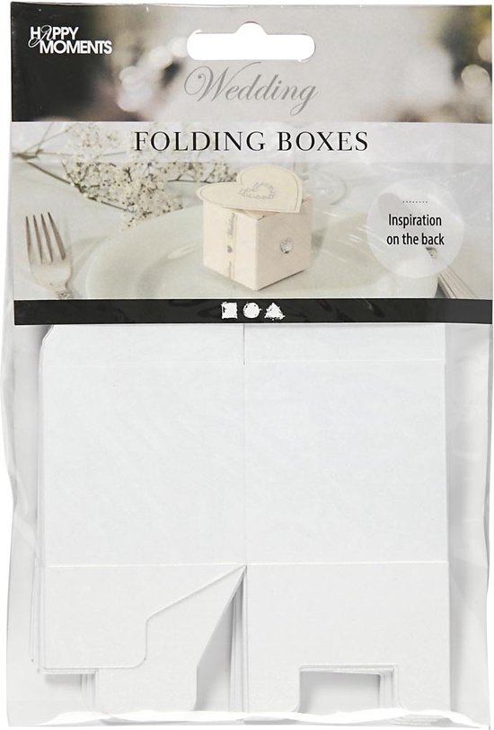 Creotime Vouwpapieren Doosjes 5,5 X 5,5 X 5,5 Cm Wit | bol
