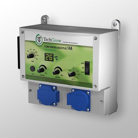 TechGrow Clima Control Basic Plus 14A (incl Temp probe 5M) | bol