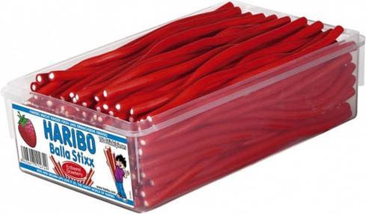 Haribo Balla Stixx Aardbei - snoep - 150 stuks | bol