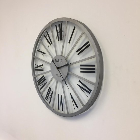 Wandklok PARIS Industrieel Design | bol