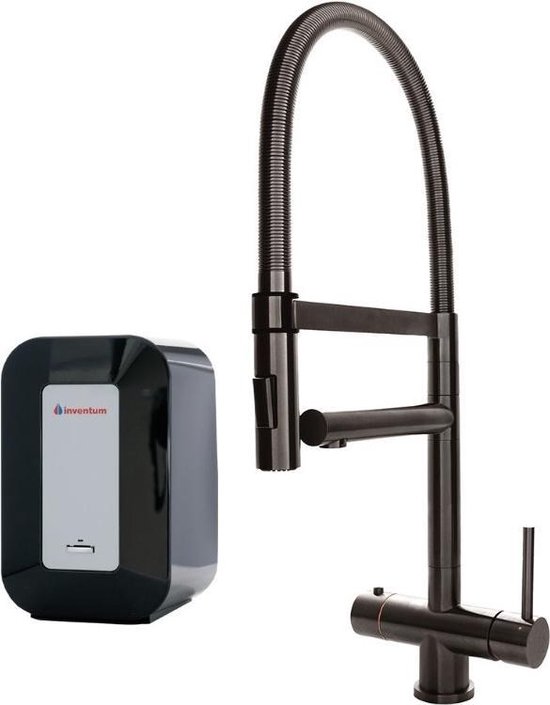 Inventum Easy Comfort XL Rond Zwart (gun metal) met Inventum Solo ...