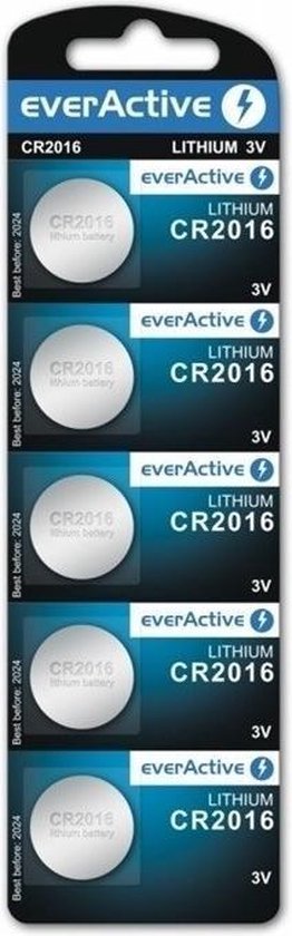 10 Stuks (2 Blister a 2st) everActive CR2016 Professional Electronics 3V 90mAh Lithium... | bol