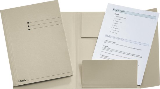 Dossiermap esselte manilla 3-klep grijs | bol