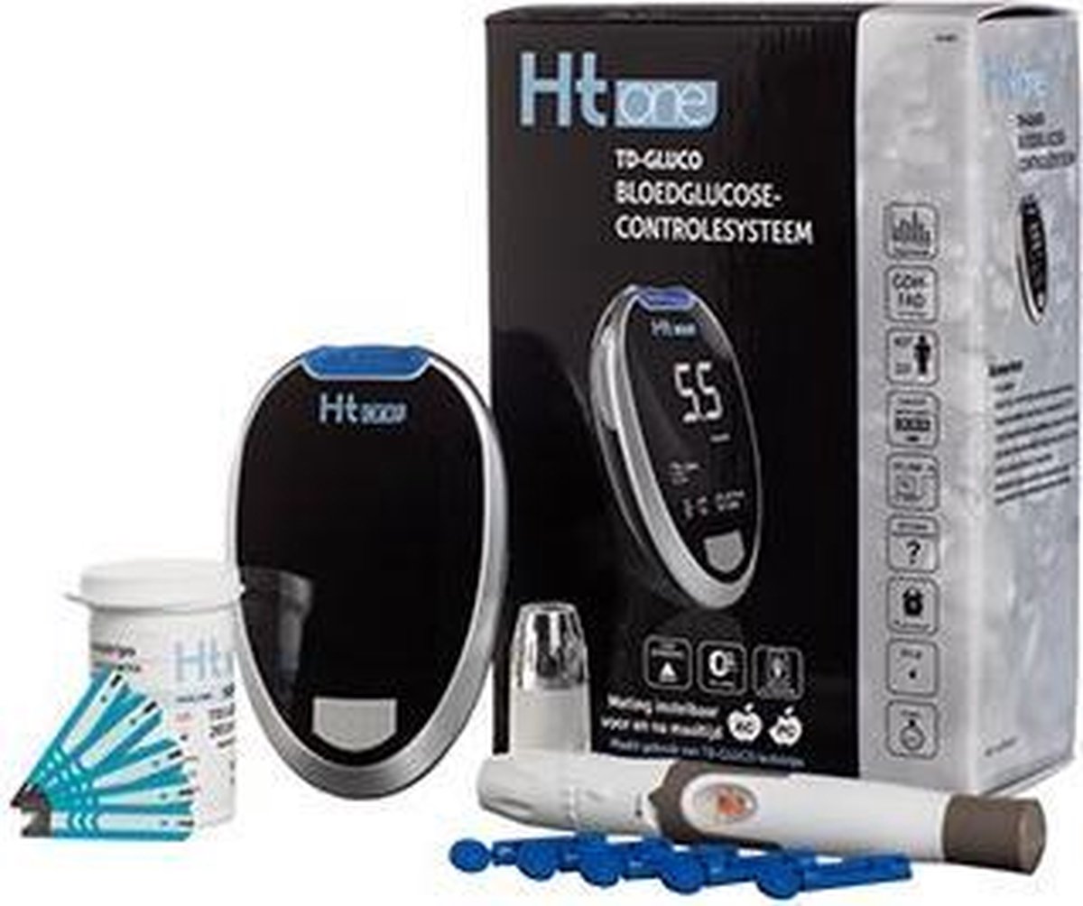 HT One TD-GLUCO startpakket + 50 TD-GLUCO teststrips | bol