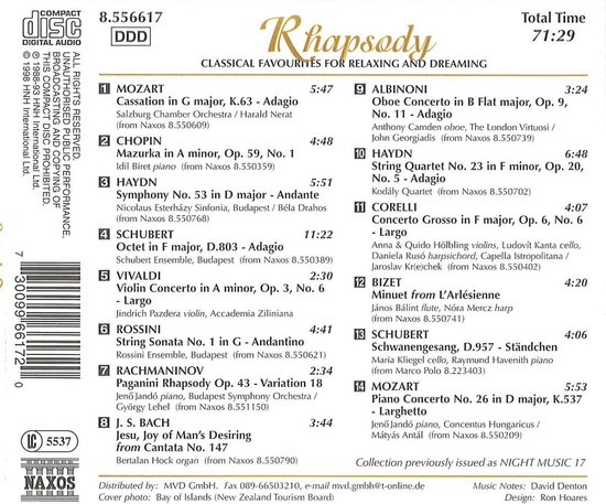 Various Artists - Rhapsody (CD), various artists | Muziek | bol.com