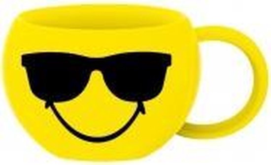 Zak!Designs Smiley 2.0 Mok - Keramiek - 100 ml - Sunglass - Geel | bol.com