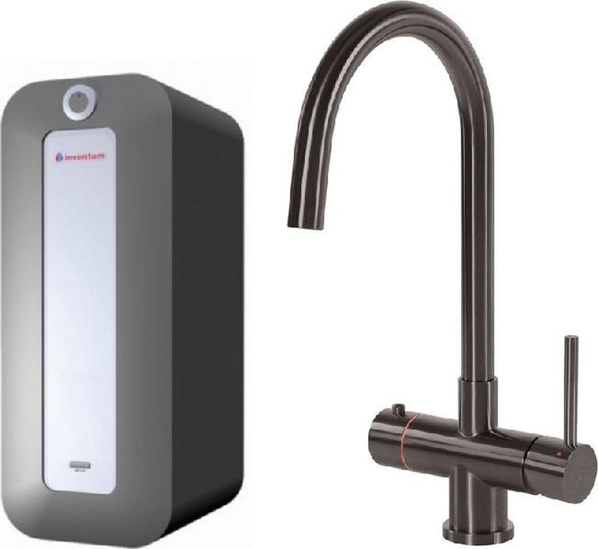 Inventum Easy Comfort Rond Zwart (gun metal) met Inventum Combi boiler ...