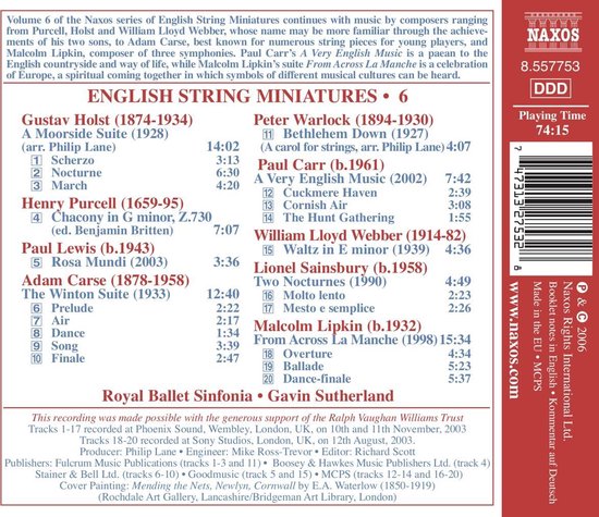 Royal Ballet Sinf. - English String Miniatures (CD), Royal Ballet ...