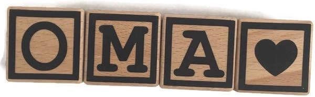 Houten letterblokjes - wit of zwart - 5 stuks | bol.com