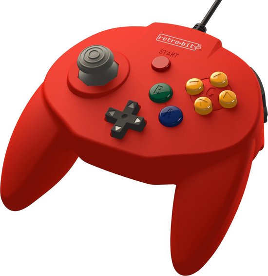 Retro-Bit N64 Tribute Classic Controller - Red | bol.com