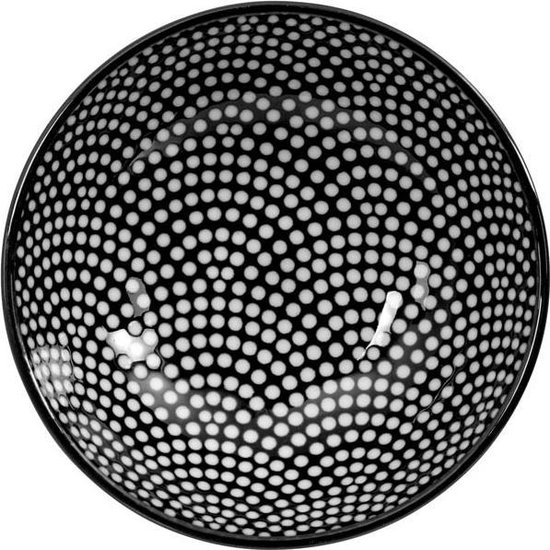 Tokyo Design Studio - Bol à Sauce Nippon Noir - Points - 9.5x3cm | bol.com