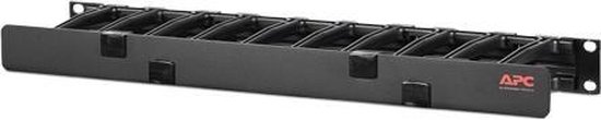 Horizontal Cable Manager 1U x 4 Deep Single Sided with Cover | bol