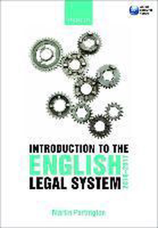 Introduction to the English Legal System | 9780198758808 | Martin ...