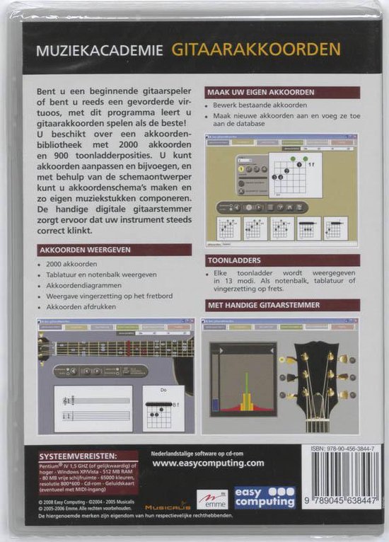 Easy Computing Muziekacademie Gitaarakkoorden | bol