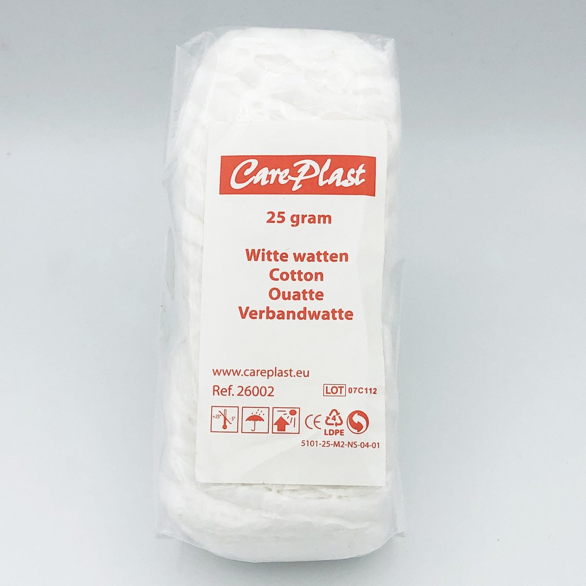 Witte Watten | 25 gram | Katoen | Ontsmetting | Reiniging | Verbanddoos ...