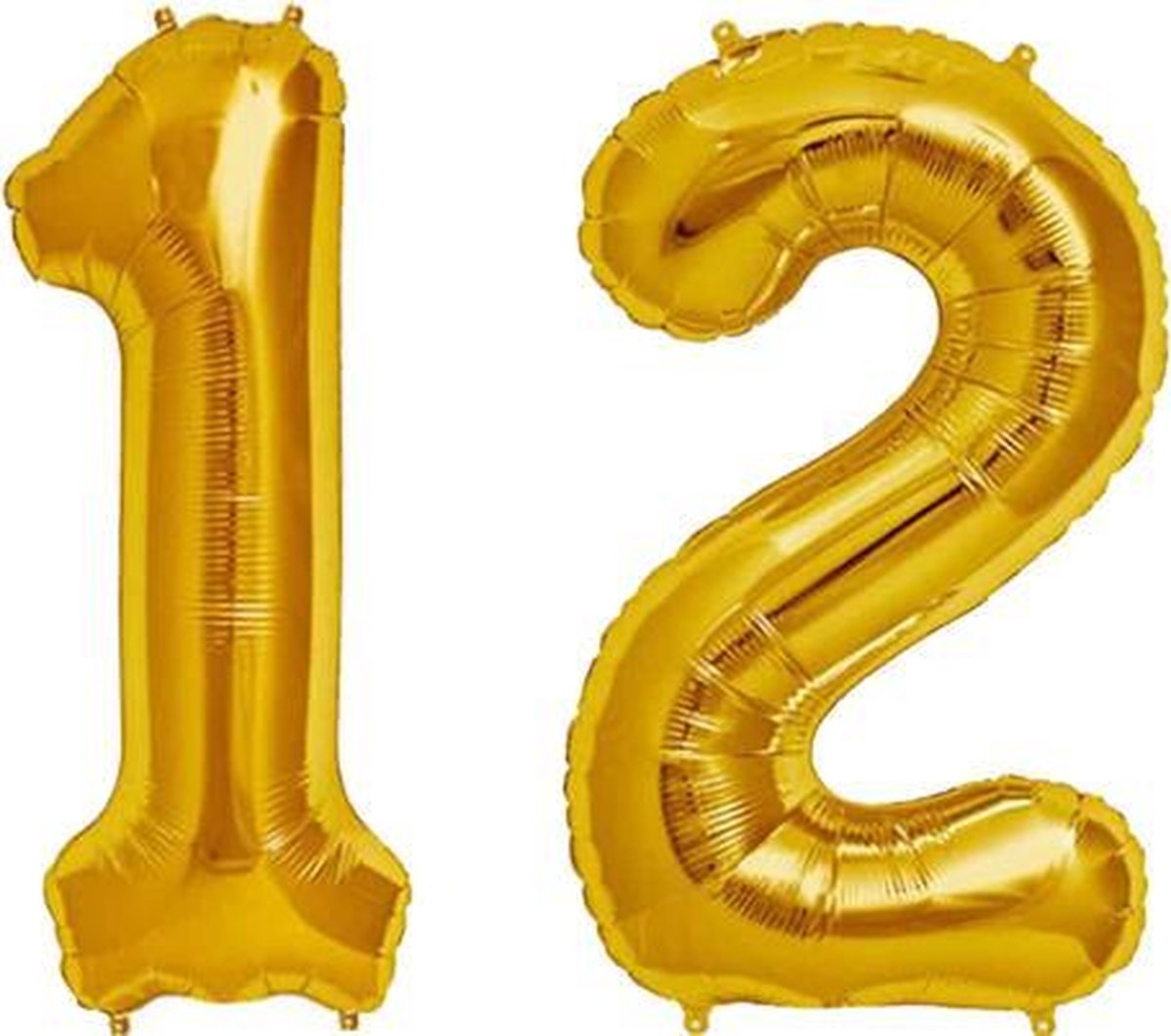 bol.com | Cijfer 12 Goud Helium 86 cm Excl. Helium