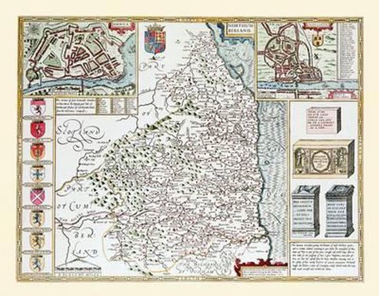 John Speeds Map of Northumberland 1611 | 9781844912544 | John Speed ...