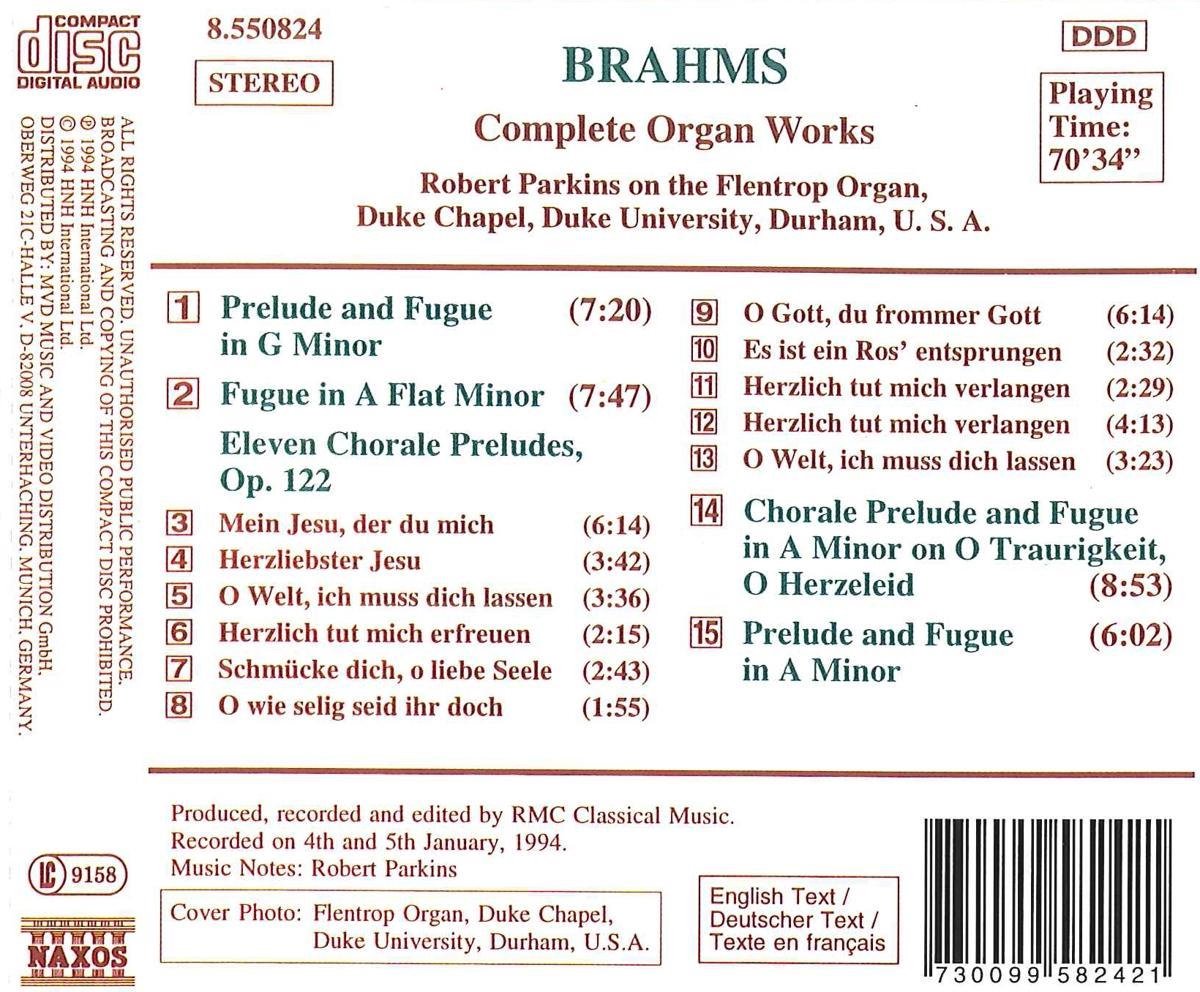 Brahms: Complete Organ Works, J. Brahms | CD (album) | Musique | bol.com