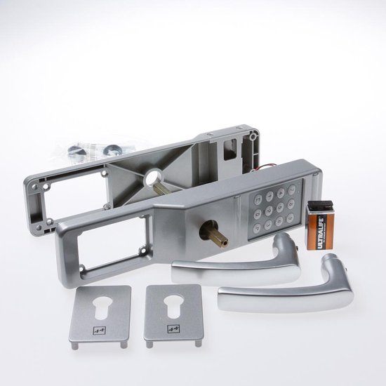 Assa abloy Unicode codeslot 495-10 met kruk zilver rechtswijzend ...